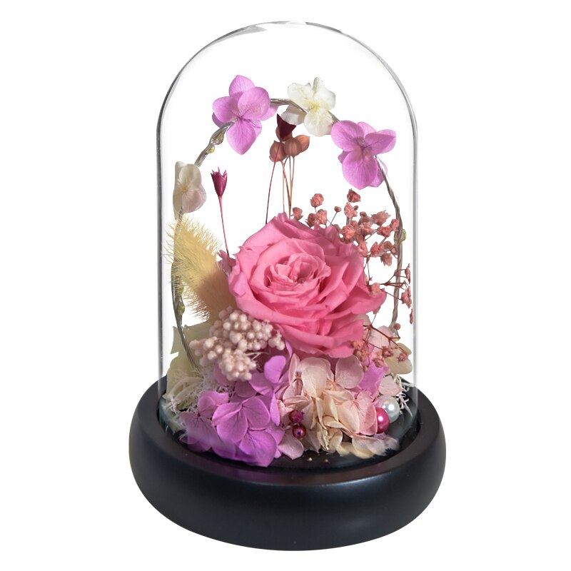 Rosa preservada en cúpula de cristal amor eterno f... – Grandado