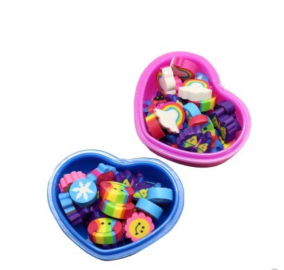 20 Pcs/set Kawaii Cute Rubber love heart Eraser Ki... – Grandado