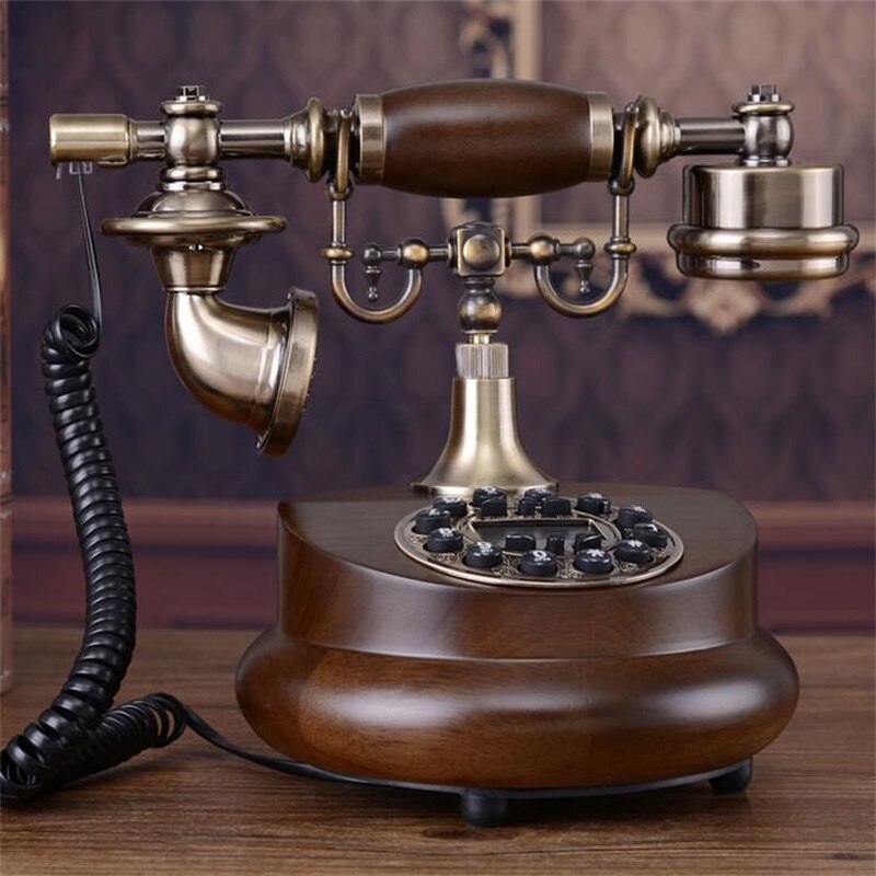 Solid Wood Digital Telephone Landline Classic Vint... – Grandado