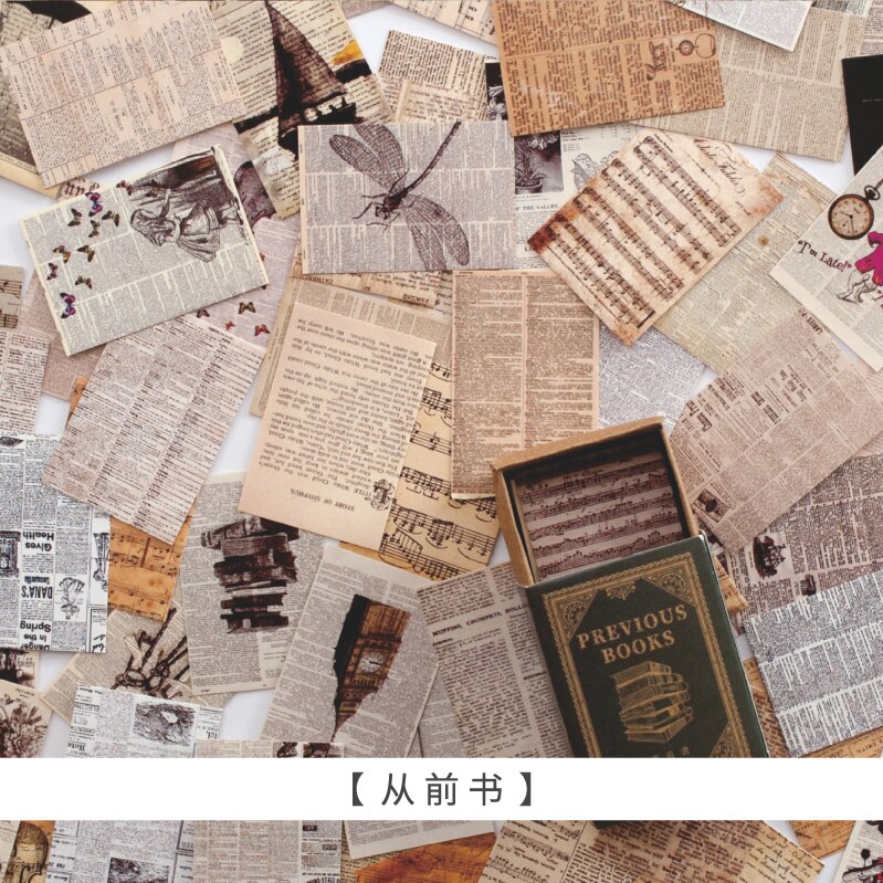 100Stck/Kasten Jahrgang Papier Kraft Karton Scrapb... – Grandado