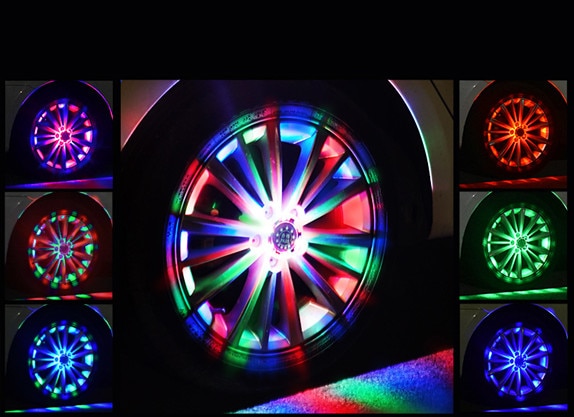 For Car LED solar wheel hub light dazzle color whe... – Vicedeal
