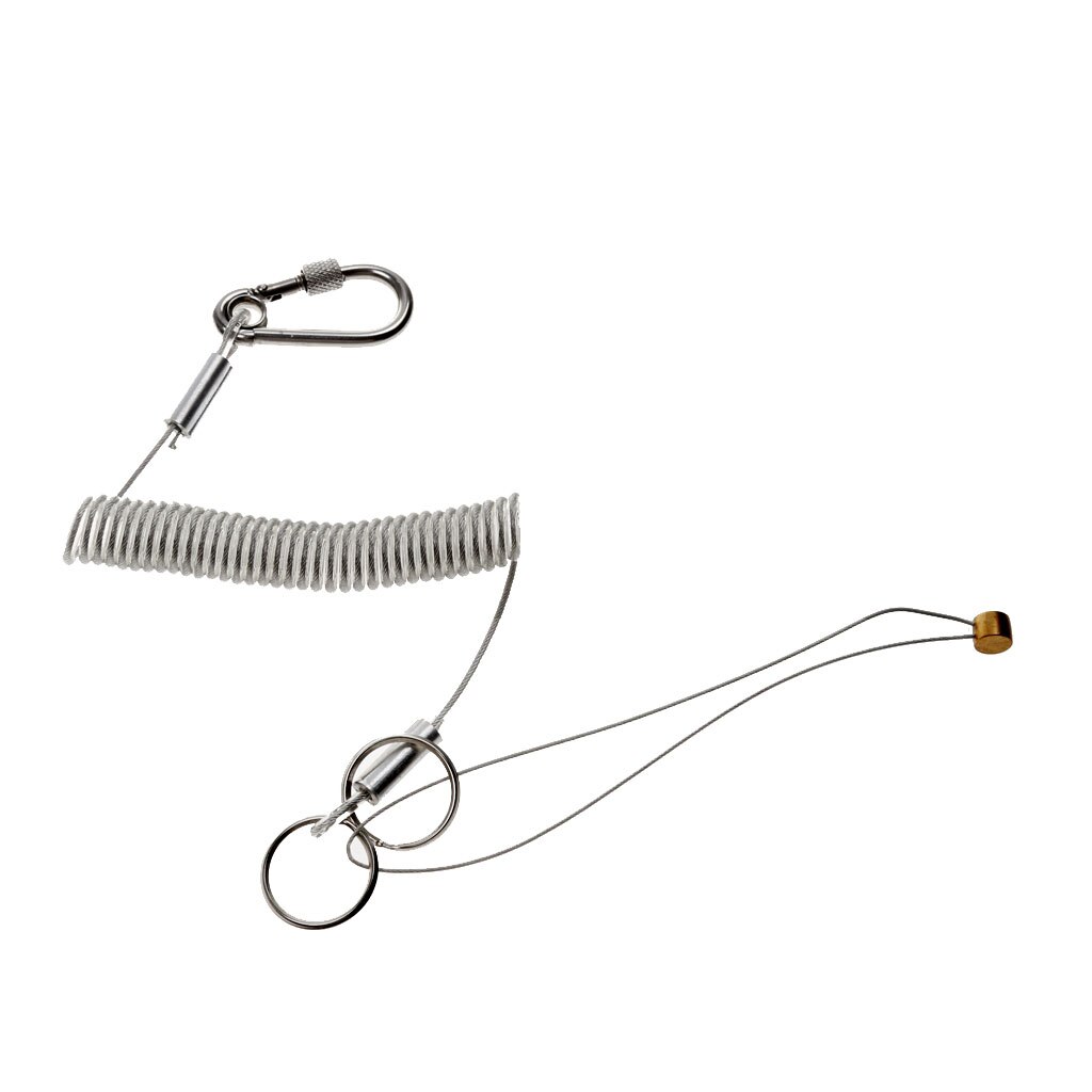 1.5m Retractable Fishing Lanyard Steel Wire Coiled... – Grandado