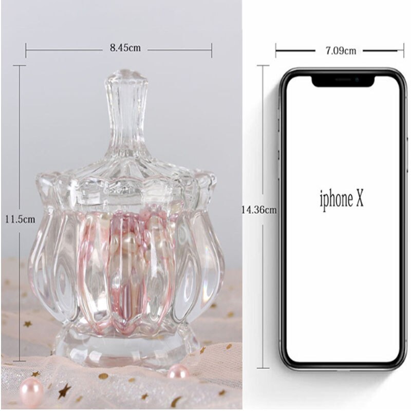 Tall Glass Candy Storage Tank With Lid Crystal Kit... – Grandado