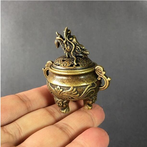 Copper Statue Brass Carved Animal Dragon Pattern T... – Grandado