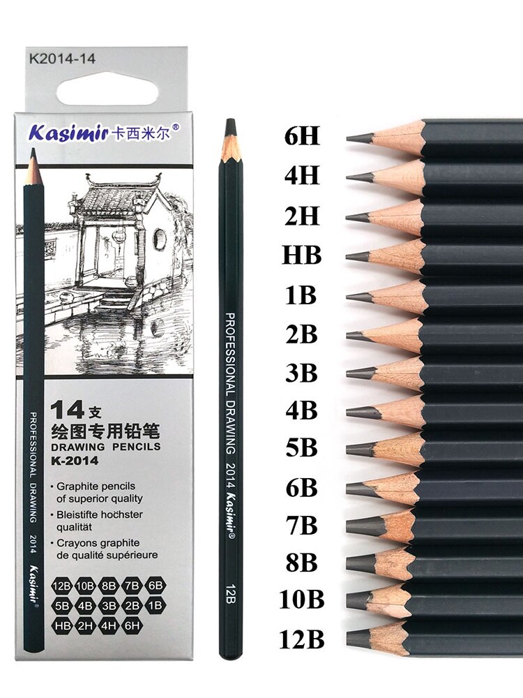 KASIMIR 14 Pcs Drawing Sketch Pencils Set Grapgite... – Vicedeal