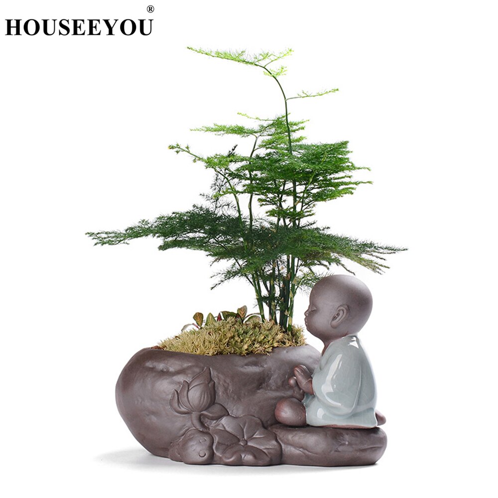 Little Monk Zen Purple Clay Hydroponic Succulents ... – Vicedeal