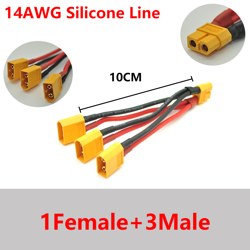 XT60 Parallel Battery Connector Male/Female Cable ... – Grandado