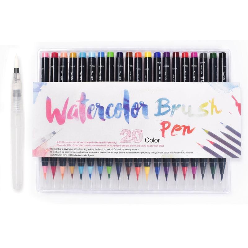 20 Colors/Set Premium Painting Soft Brush Markers ... – Grandado