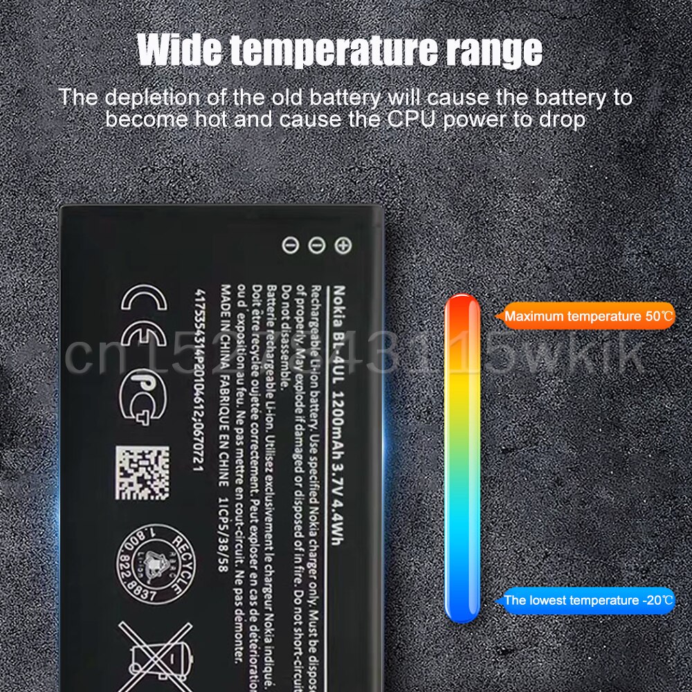 1200mAh BL-4UL BL4UL BL 4UL Lithium Replacement Ph... – Grandado