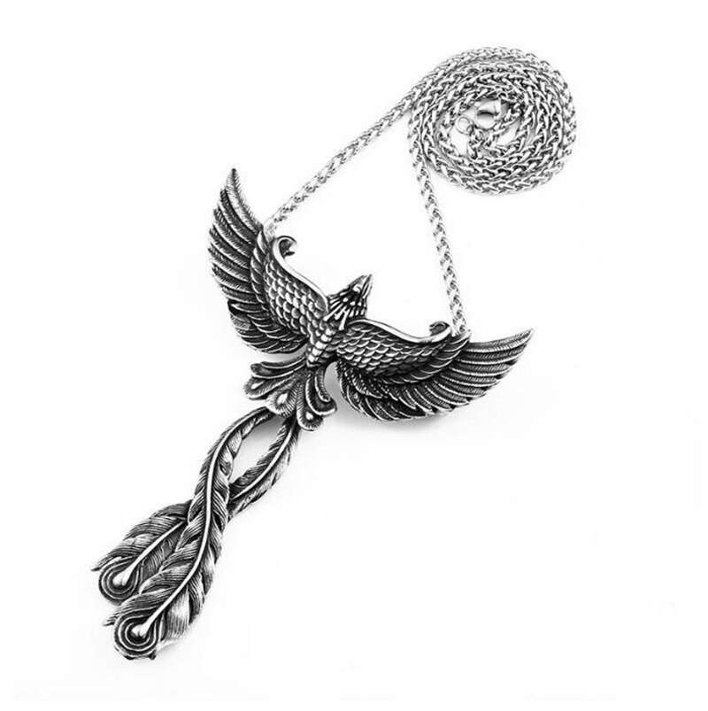 Retro Cool 3D Phoenix Pendant Necklace Men'... – Grandado