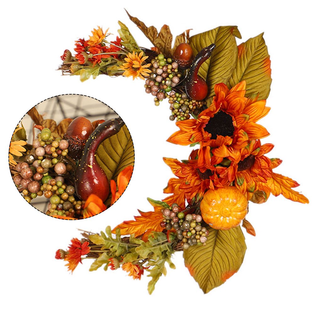 Thanksgiving Kunstmatige Bloem Herfst Rotan Krans ... – Grandado