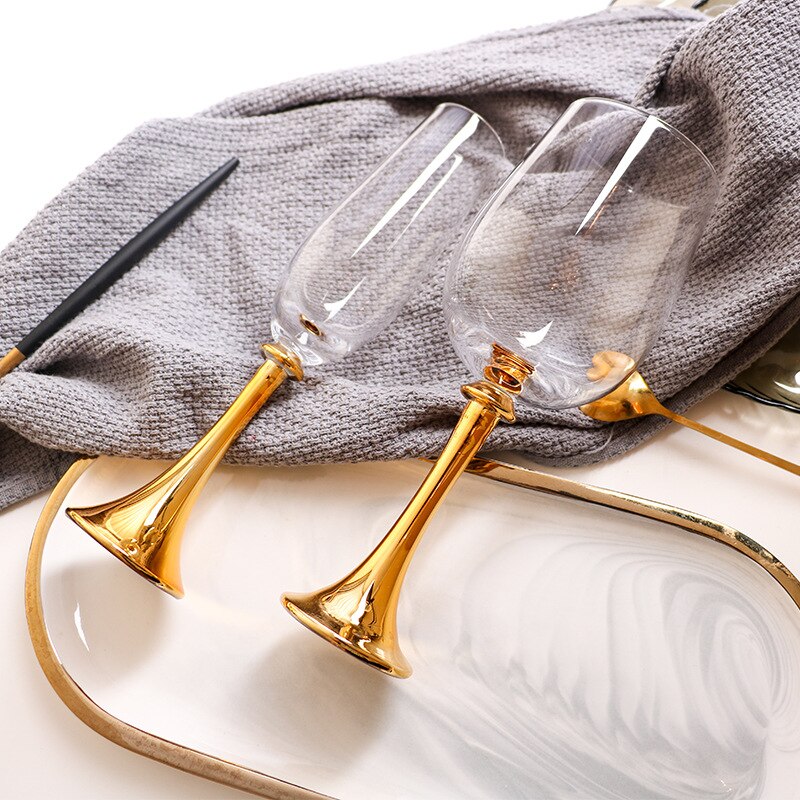 Glass with Diamond Crystal Tall Champagne Glass Ho... – Vicedeal