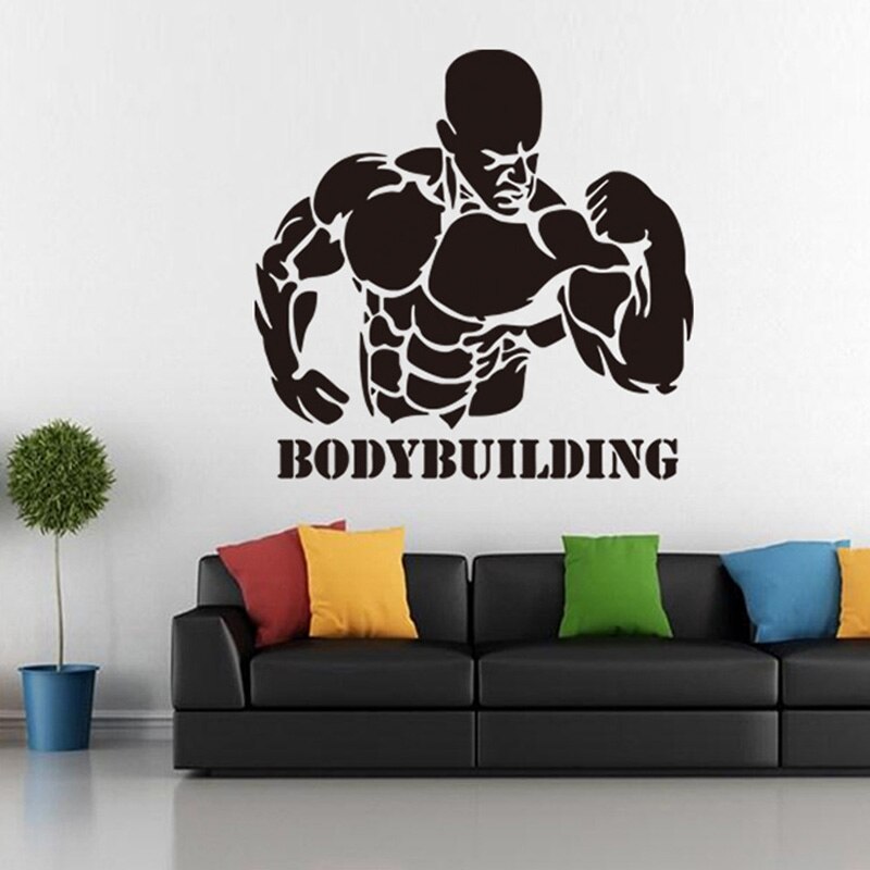 Muscular man/BodyBuilding Wall Sticker for Fitness... – Vicedeal