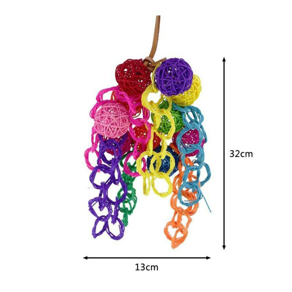 Bird Toys Parrot Colorful Rattan Balls Bird Intera... – Vicedeal