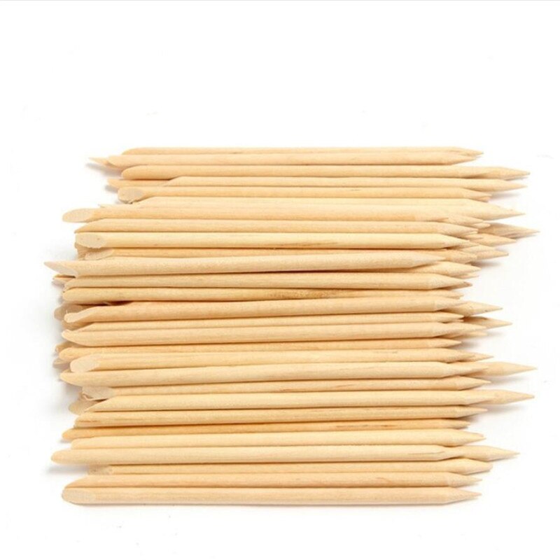 Bâtonnets poussoirs à cuticules en bois Orange, 10... – Grandado