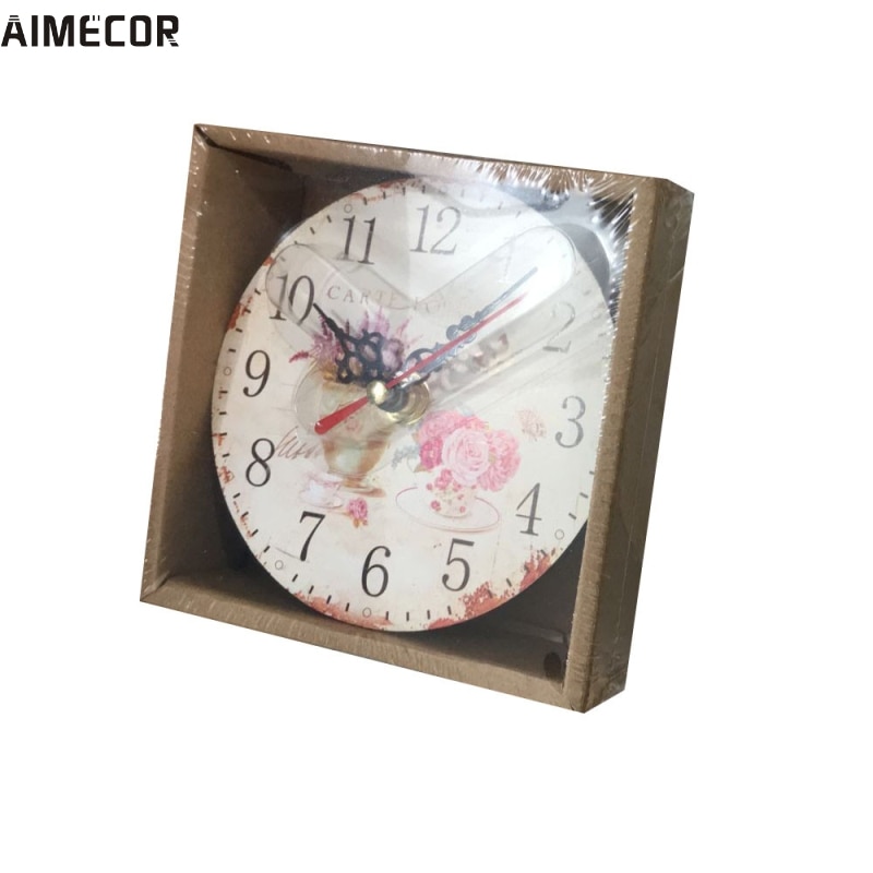 1PC Vintage Style Silent Antique Wood digital Cloc... – Grandado