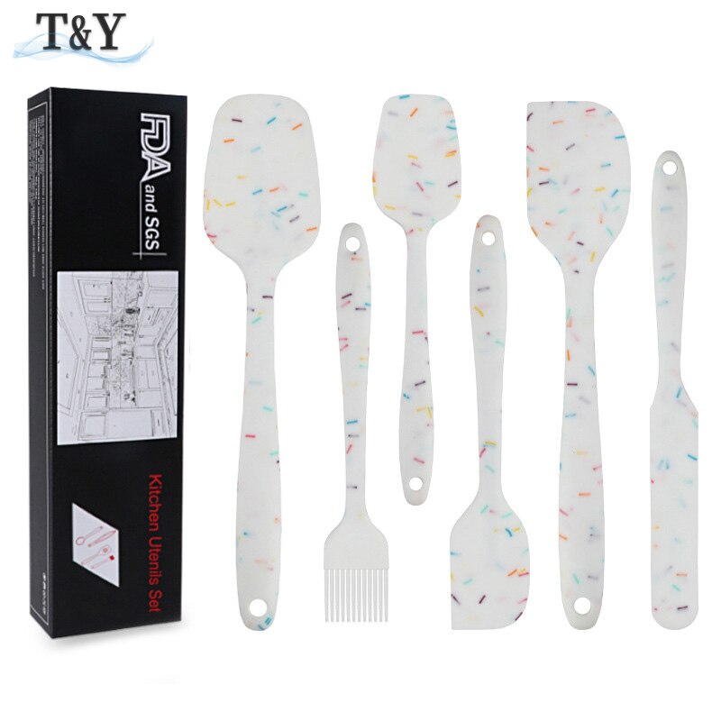 T&Y 6pcs Colorful Non-Stick Silicone Utensil Set C... – Vicedeal