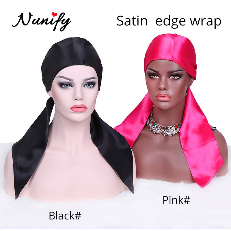 Nunify Silk Wrap Scarf Edge Hair For Wigs Black He... – Vicedeal