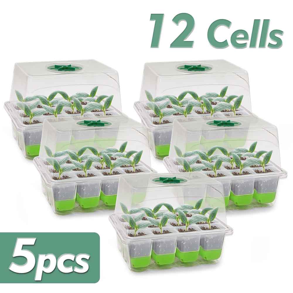 12-cell Seedling Starter Tray Transparent Cover Ad... – Grandado