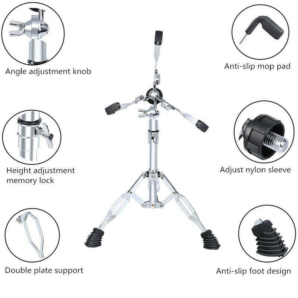 Fully Metal Foldable Snare Floor Drum Stand Rack f... – Grandado