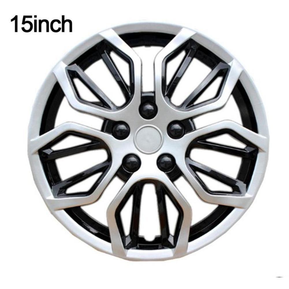 15 Inch Universal Car Wheel Cover Zilver Zwart Wie... – Vicedeal