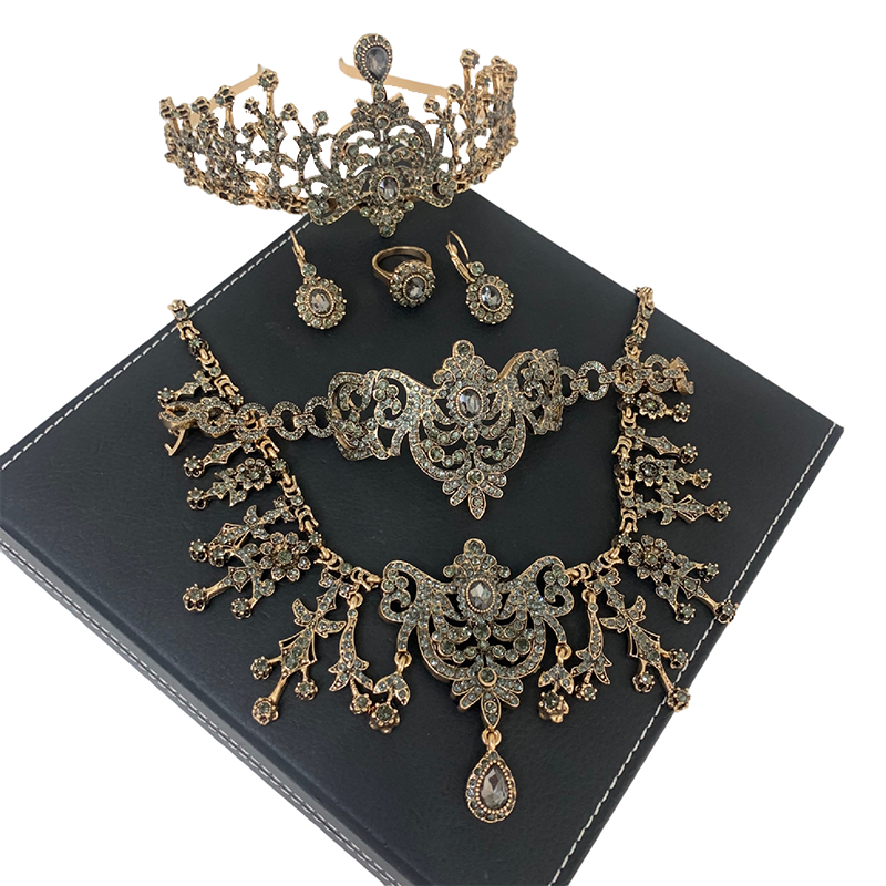 Vintage Fancy Flower Jewelry Set Earring Necklace ... – Grandado