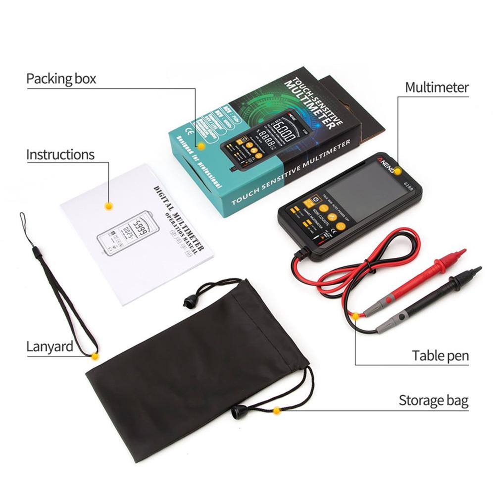 618C Digitale Multimeter Smart Touch Screen Dc Ana... – Grandado