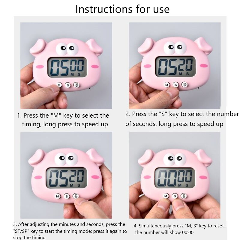Sales Cartoon Piggy Electronic Digital Alarm Clock... – Grandado