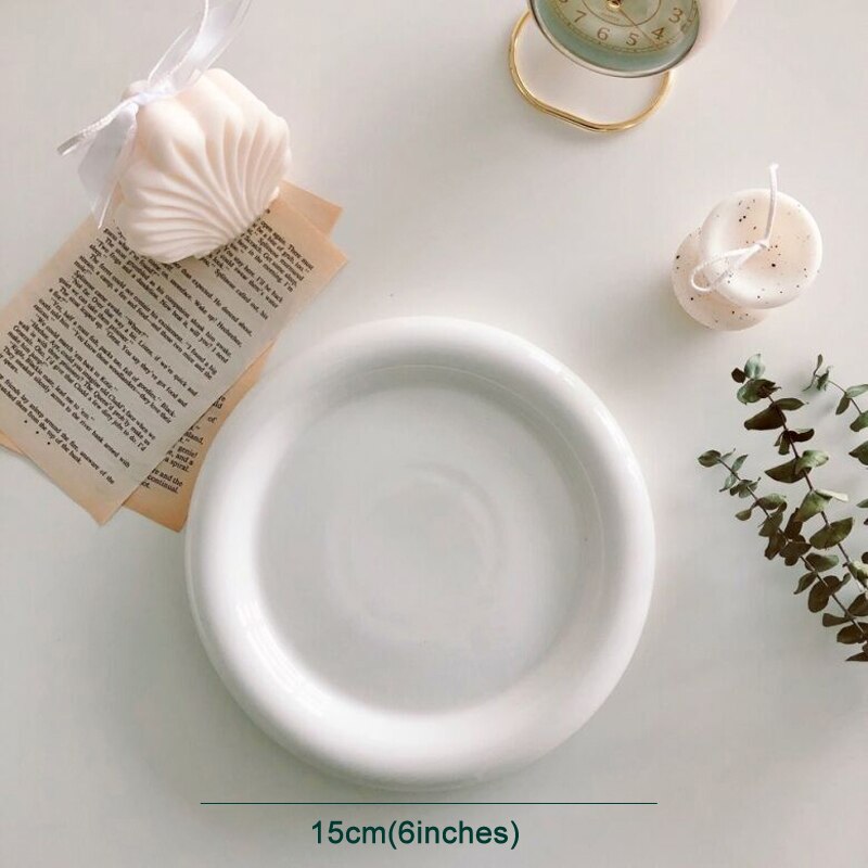 Chubby Porcelain Dessert Salad Plates Dinner Round... – Grandado