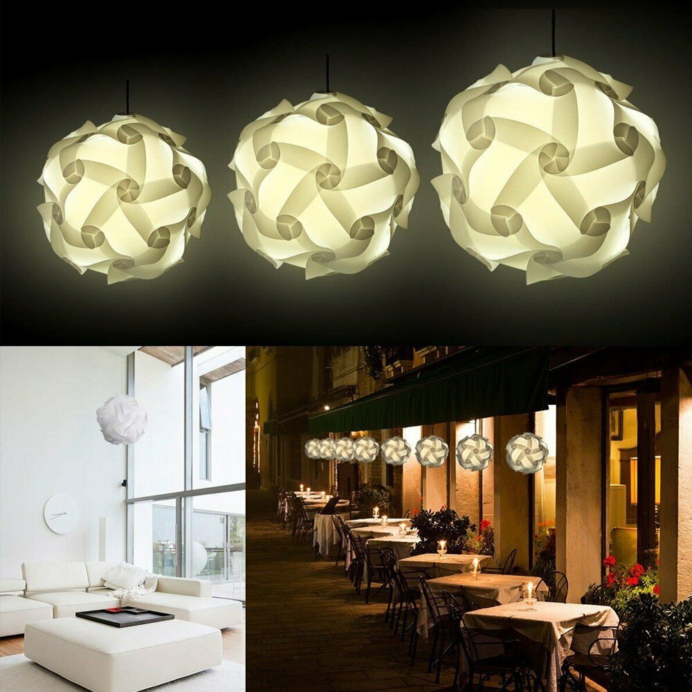 Modern IQ Jigsaw Puzzle Light Ceiling Lamp DIY Col... – Grandado