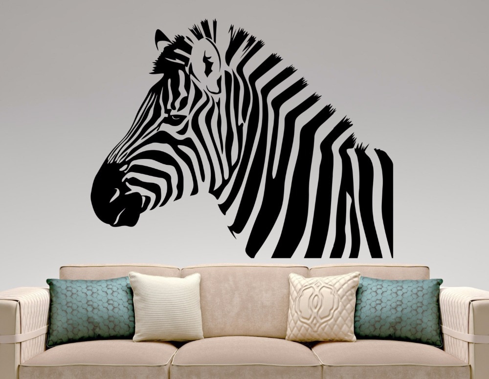 Zebra Wall Decal Removable African Animal Stickers... – Vicedeal