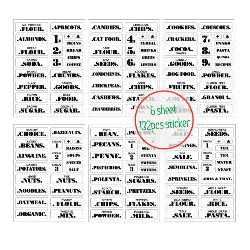 Kitchen Waterproof Food Labels Adhesive Food Label... – Grandado