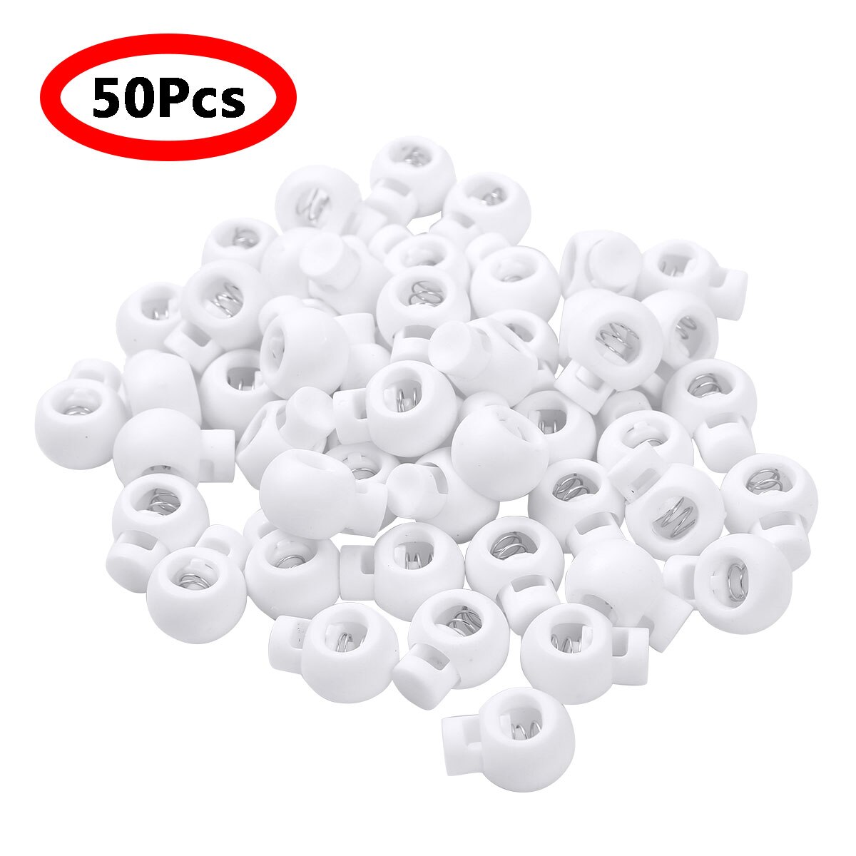 50Pcs Plastic Toggle Single Hole Spring Drawstring... – Vicedeal