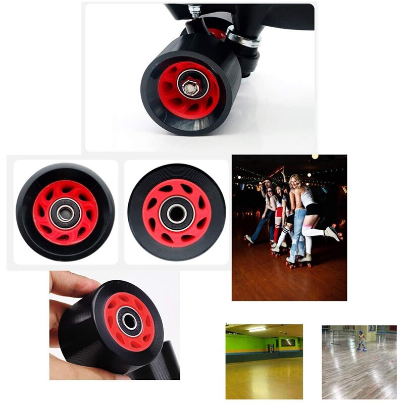 4Pcs Indoor Roller Skate Wheels 95A with Bearings ... – Grandado