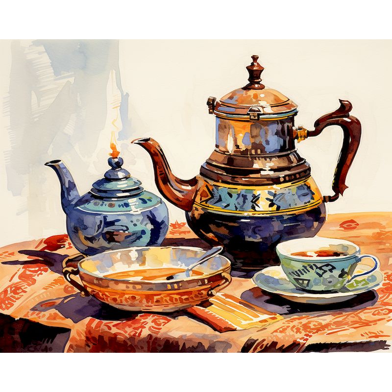 PhotoCustom Picture By Number Teapot Kits Drawing ... – Grandado