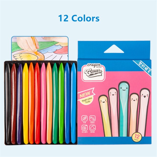36 Colors Triangle Crayons Safe Non-toxic Colourin... – Vicedeal