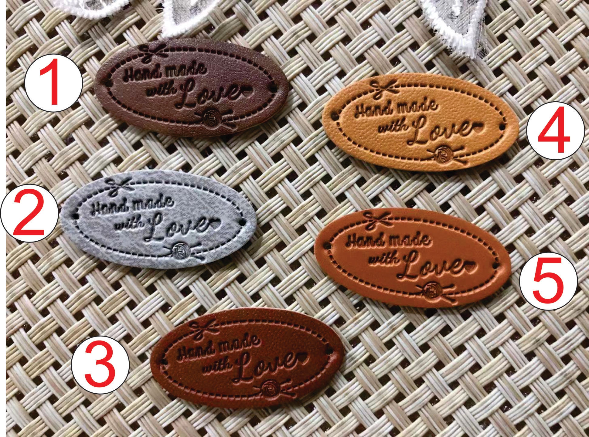 English Handmade PU leather labels for Handicraft ... – Grandado