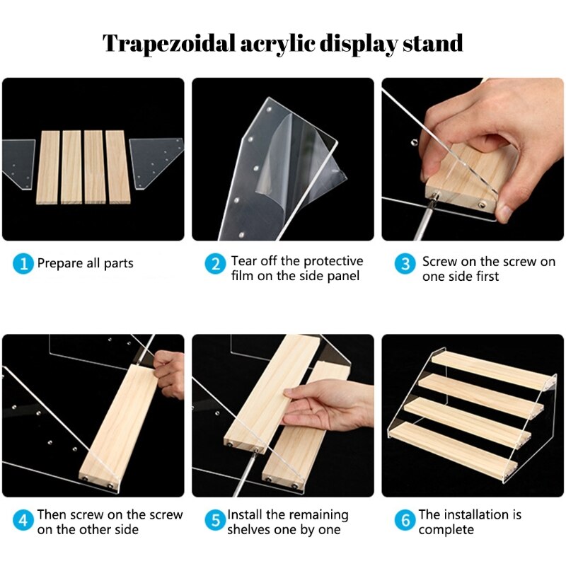 L21A Multifloor Clear Acrylic Trapezoid Display St... – Grandado