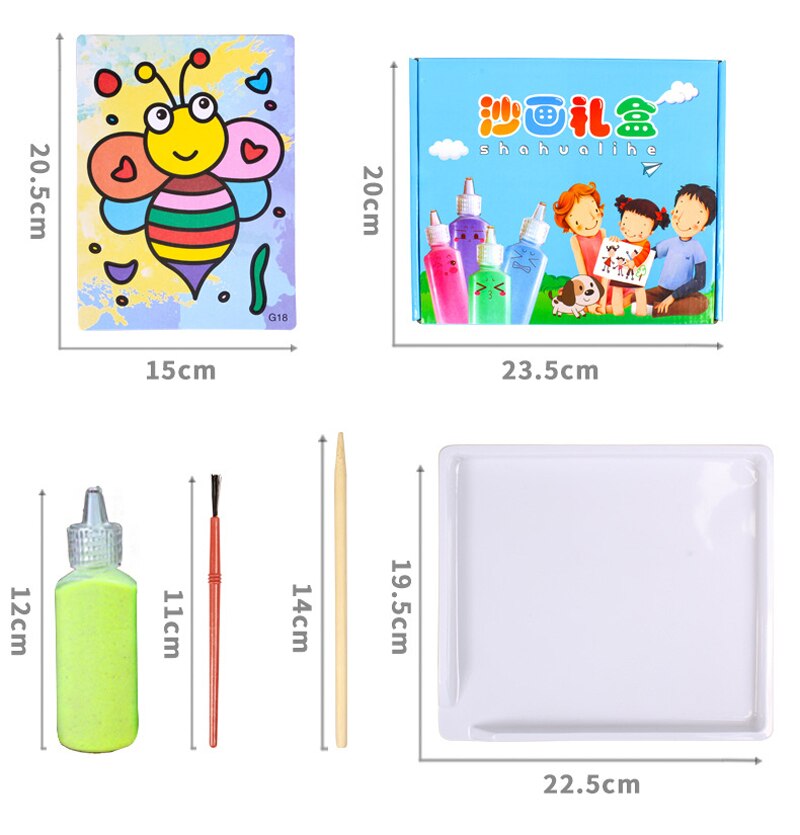 24Pcs/lot Kids DIY Sand Painting Toy for Children ... – Grandado
