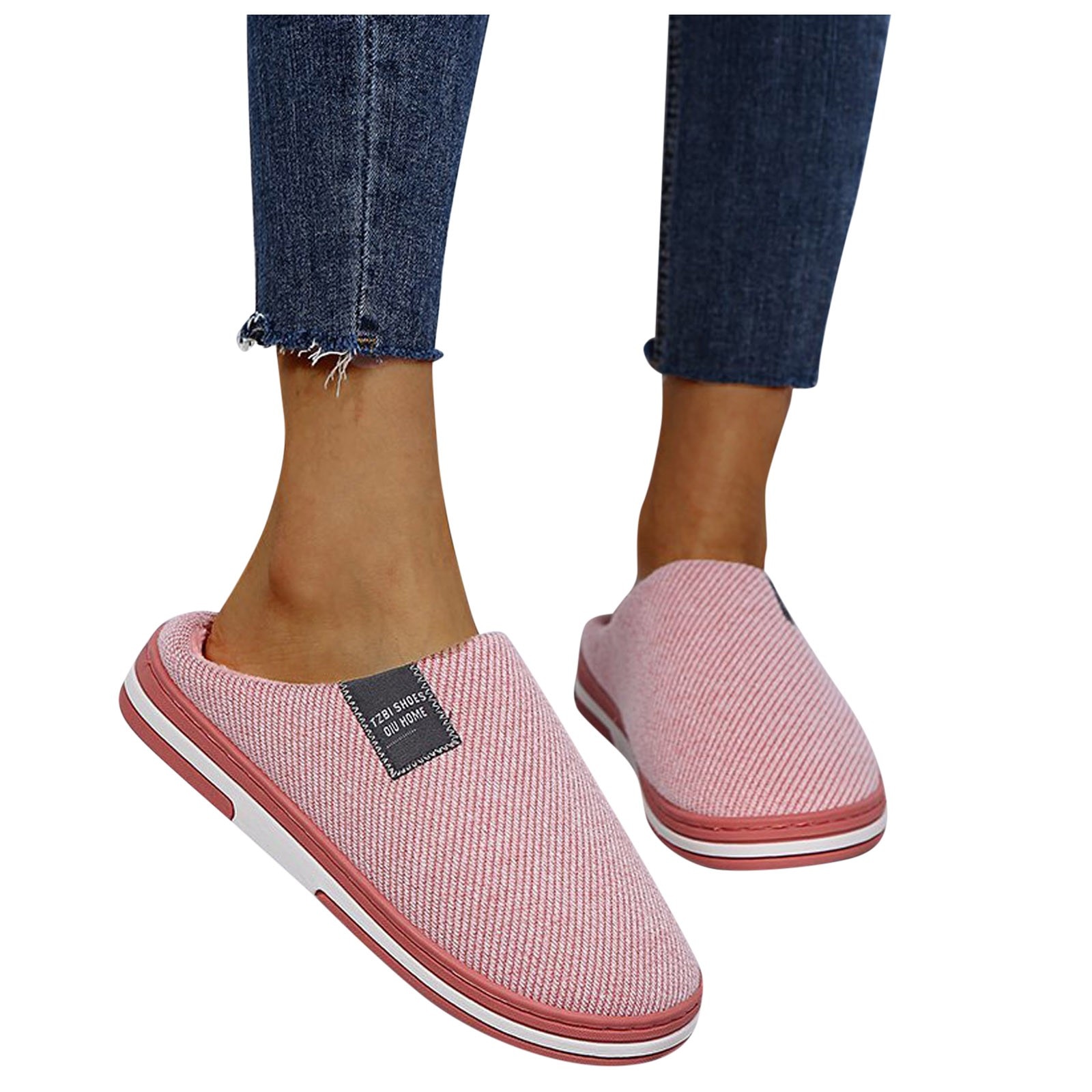 Mannen Katoen Slippers Herfst Grote Size Zachte Hu... – Grandado