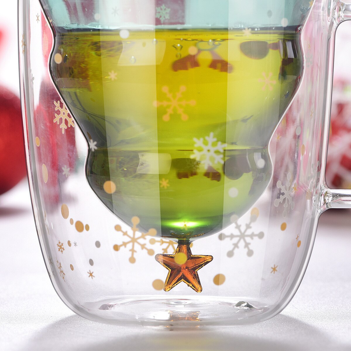 3D Christmas Tree Snowflake Double Glass Nespresso... – Vicedeal