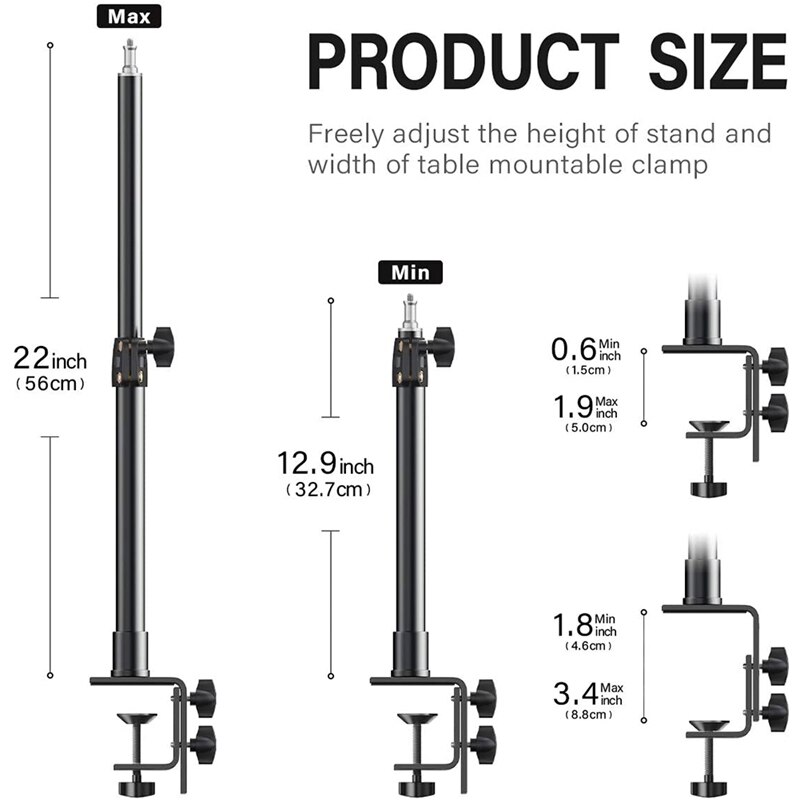 Desktop C-Clamp Mounting Bracket, Adjustable Lamp ... – Vicedeal