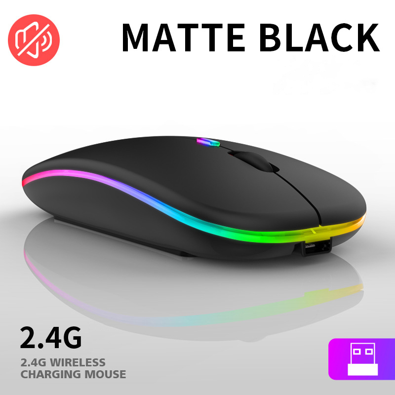 Rechargeable Wireless Mouse USB Bluetooth-compatib... – Grandado