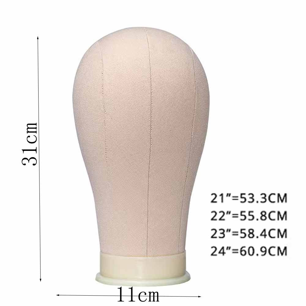 Canvas Block Head Mannequin Wig Head, Wig Stand Tr... – Grandado