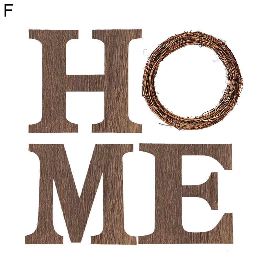4Pcs/Set Plywood HOME English Letter DIY Handcraft... – Grandado