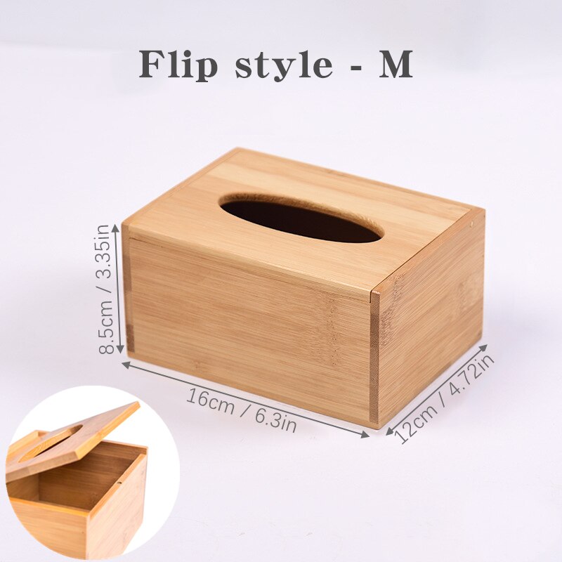 Bamboo Tissue Box Holder Storage Wood Paper Box Di... – Grandado