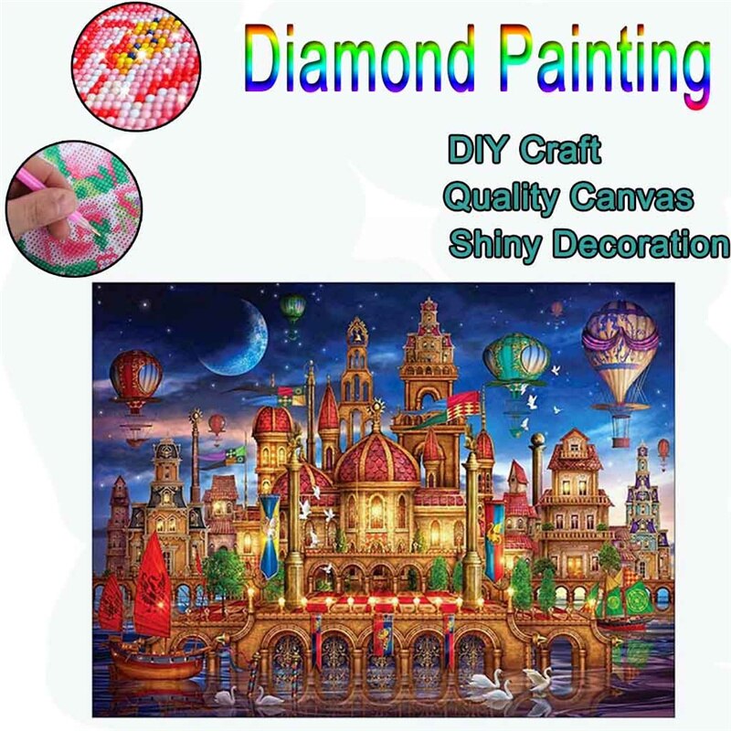 5D Embroidery Paintings Rhinestone Pasted DIY Diam... – Vicedeal