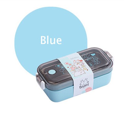 Double Layer Lunch Box Cartoon Stainless Steel Lea... – Grandado