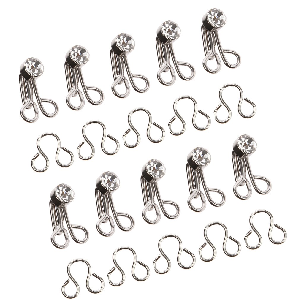 10 Sets Rhinestone Hook And Eyelets Clasp Tool Col... – Grandado