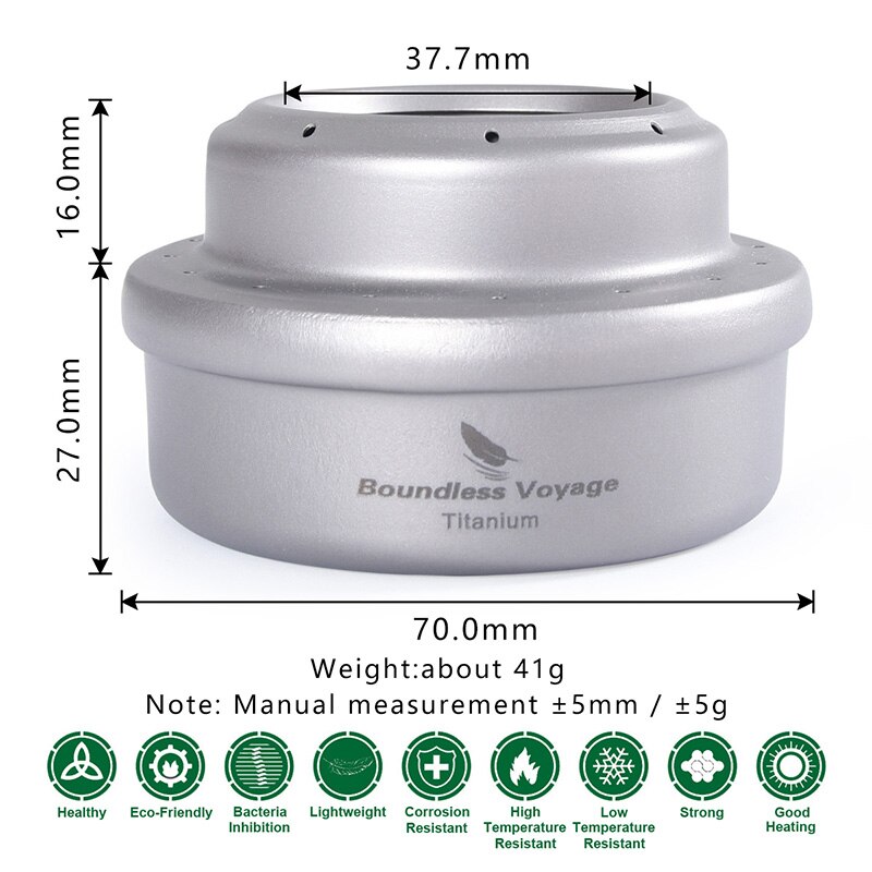 Boundless Voyage Titanium Alcohol Stove with Brack... – Vicedeal